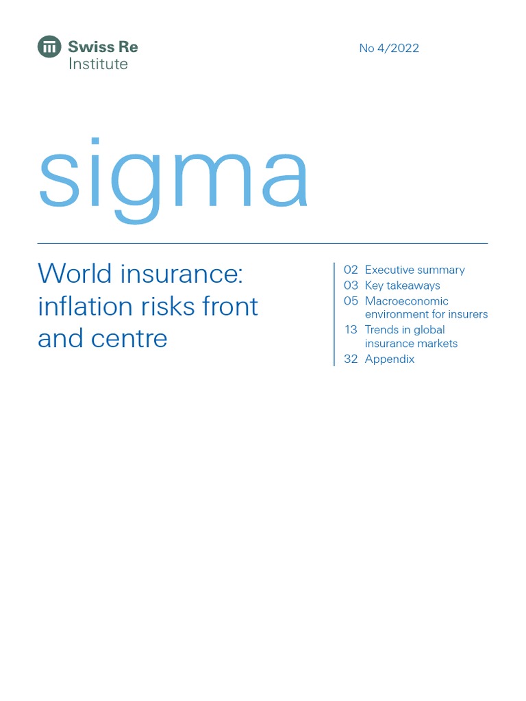 Sigma 4-2022 - World Insurance 2021-Inflation Risks Front | PDF | Cost ...