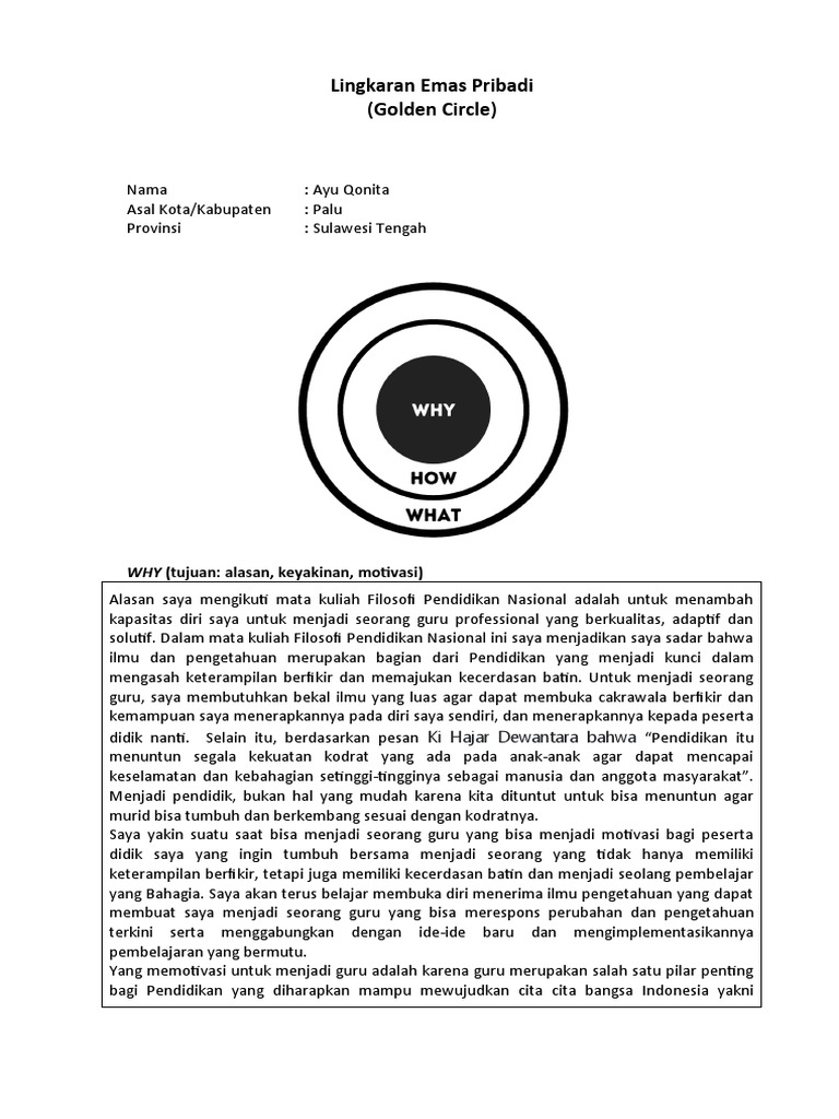 Panduan Menulis Komitmen Diri Dalam Mata Kuliah Filosofi Pendidikan Nasional | PDF