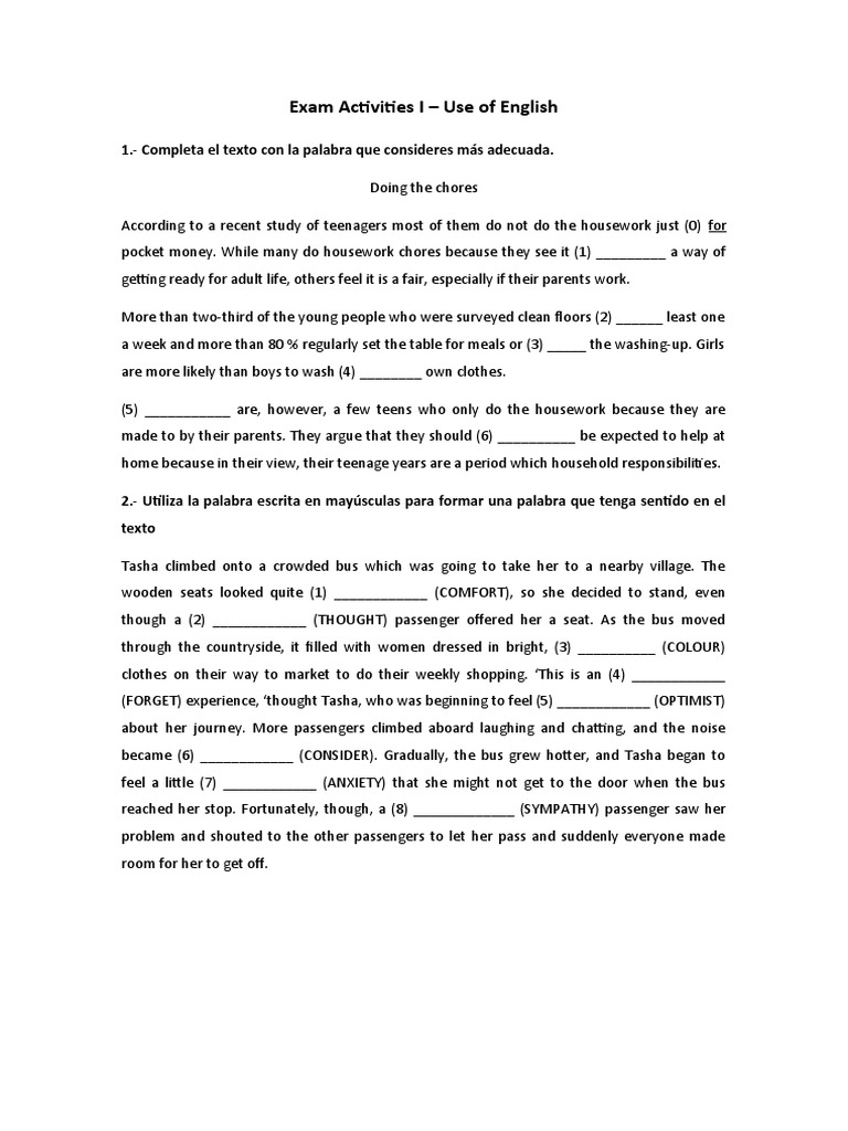 Multiple Choice Cloze (Past) | PDF