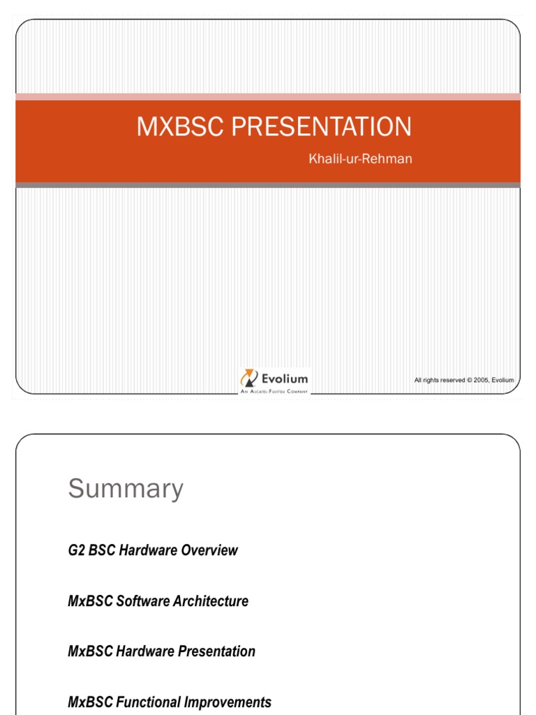 Alcatel BSC Hardware | PDF | Computer Engineering | Computing