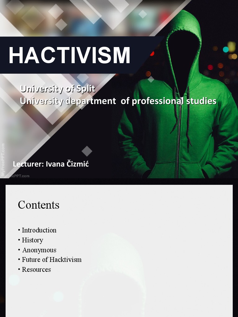 HACKTIVISM | PDF | Security Hacker | Denial Of Service Attack
