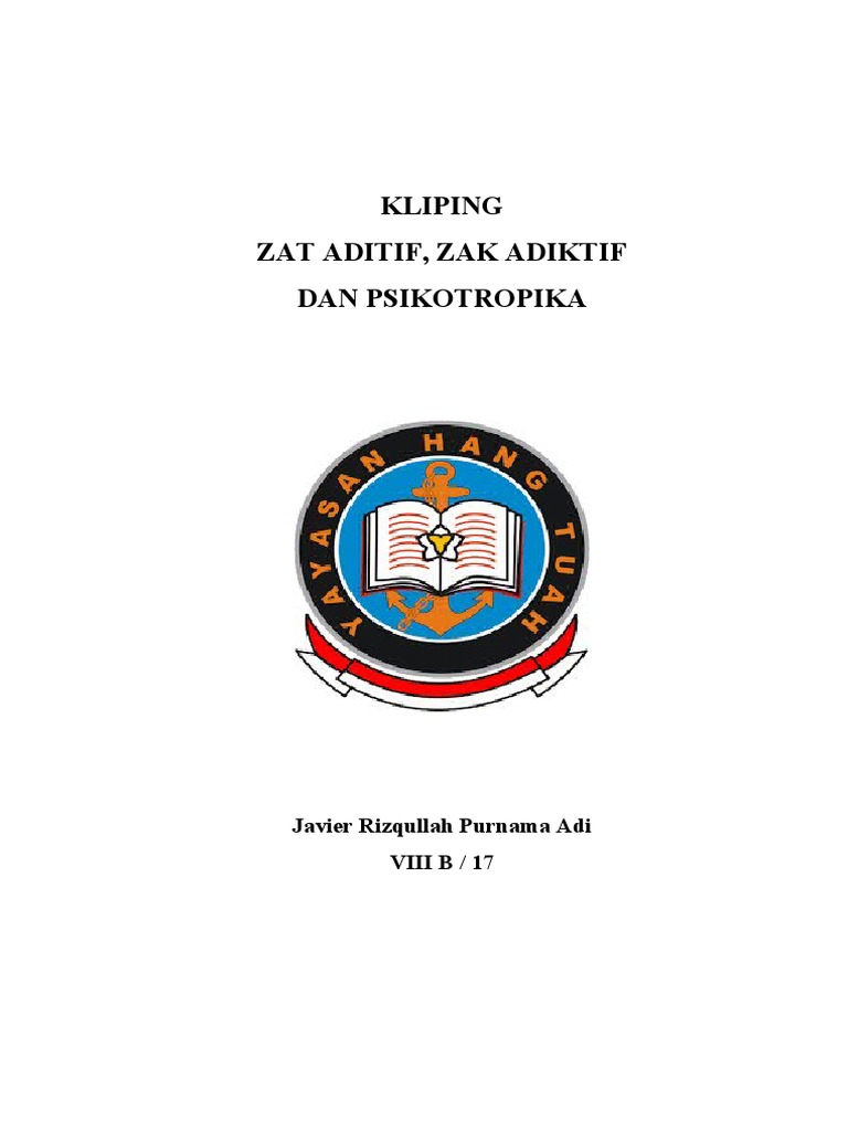 Kliping Zat Aditif, Zak Adiktif Dan Psikotropika | PDF