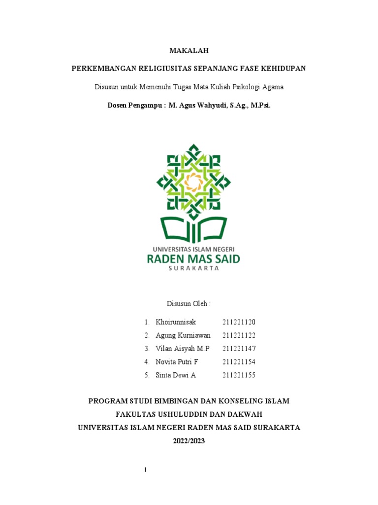 Psikologi Agama K.3 | PDF | Agama & Spiritualitas