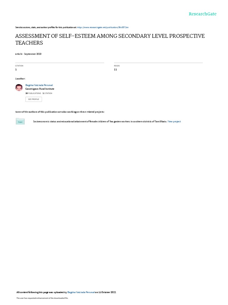 AssessmentofSelf-esteem | PDF