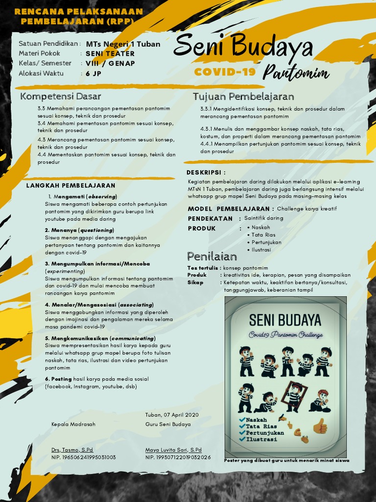 Pementasan Pantomim Kreatif di Era COVID-19 | PDF