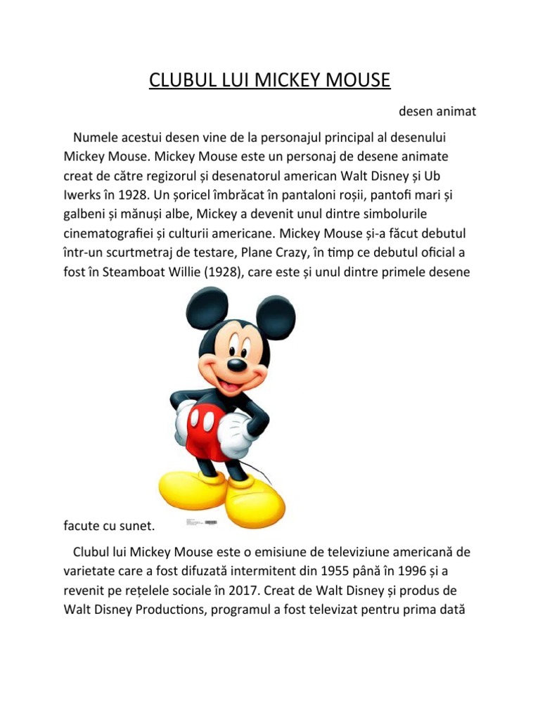 Clubul Lui Mickey Mouse | PDF