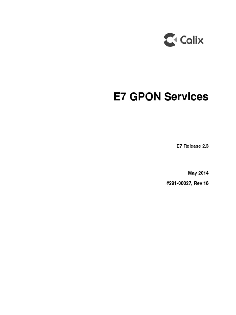 E7 GPON Coursebook Web | PDF | Telecommunications | Computer Network