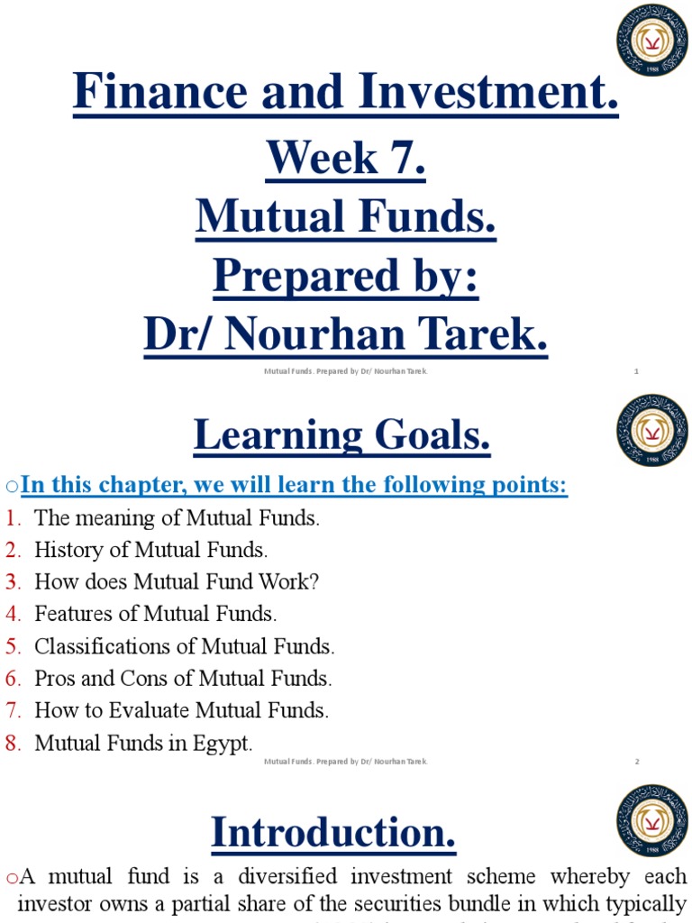 Mutual Funds Overview: Key Concepts | PDF | Investment Fund | Mutual Funds