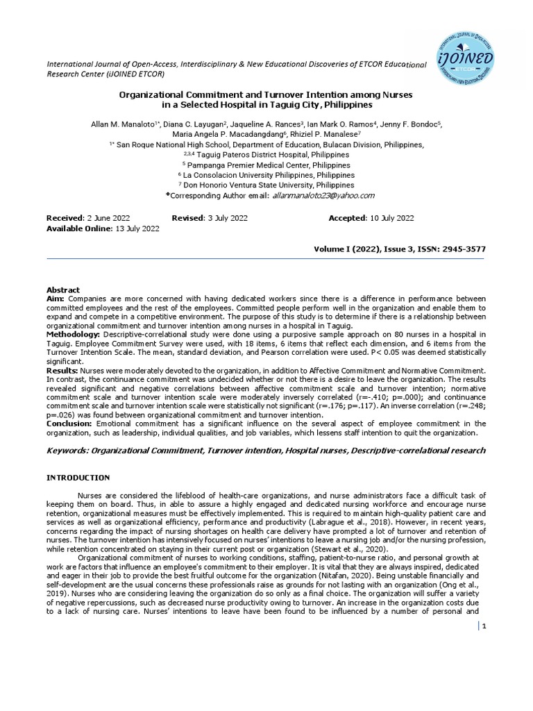 Printed 6 | PDF | Employee Retention | Nursing