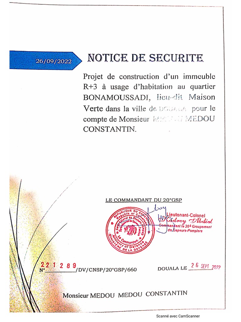 Notice de Sécurité | PDF