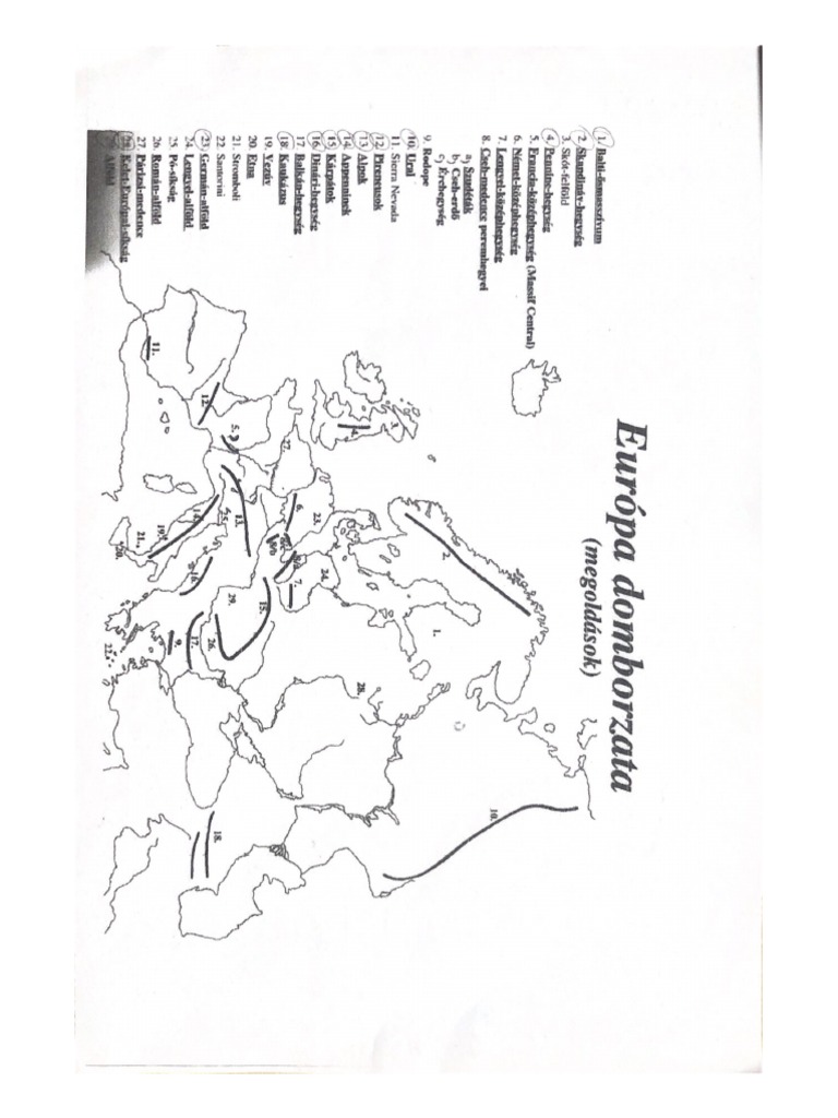 Európa Vaktérkép Megold | PDF