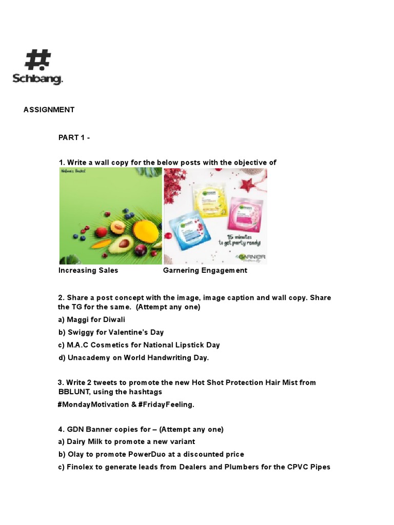 New - Schbang Assignment - Sr. Solutions Strategist | PDF | Brand | Communication