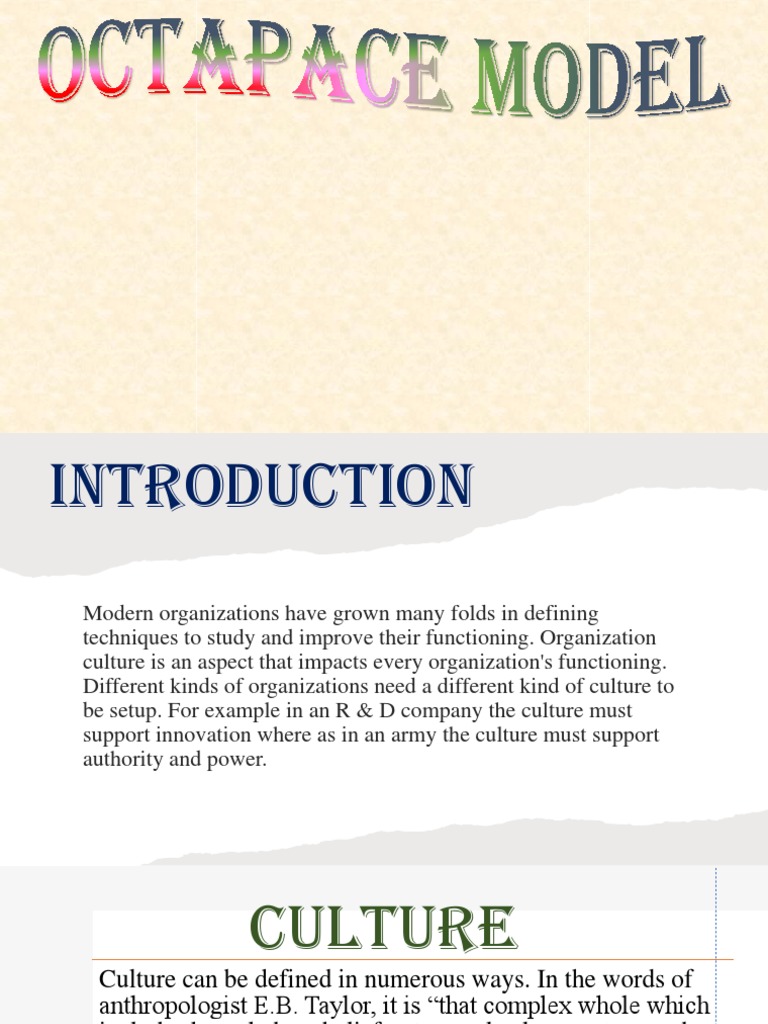Organizational Culture Types and OCTAPACE Framework | PDF ...