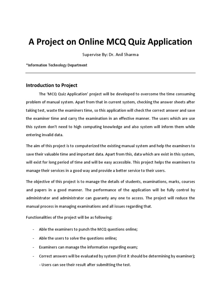 Java Project | PDF | Multiple Choice | Test (Assessment)