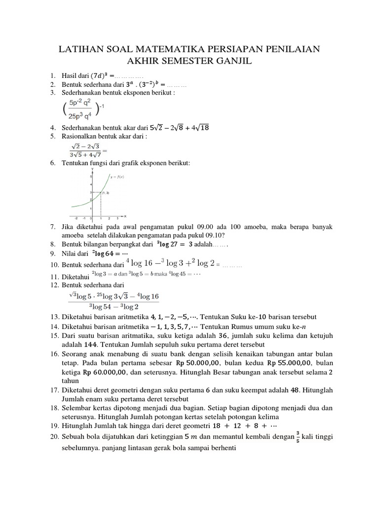Latihan Soal - Soal Matematika Kelas X | PDF