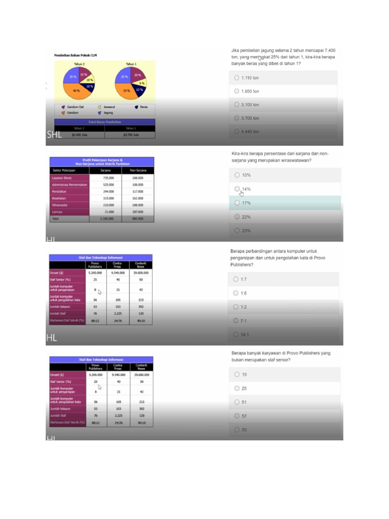 Numerik Latihan Soal SHL | PDF
