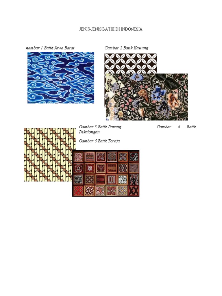 Jenis-Jenis Batik | PDF