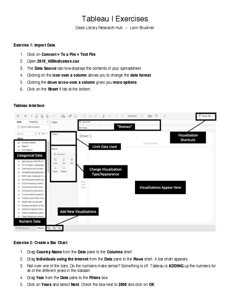 TableauI Exercises | PDF | Icon (Computing) | Chart