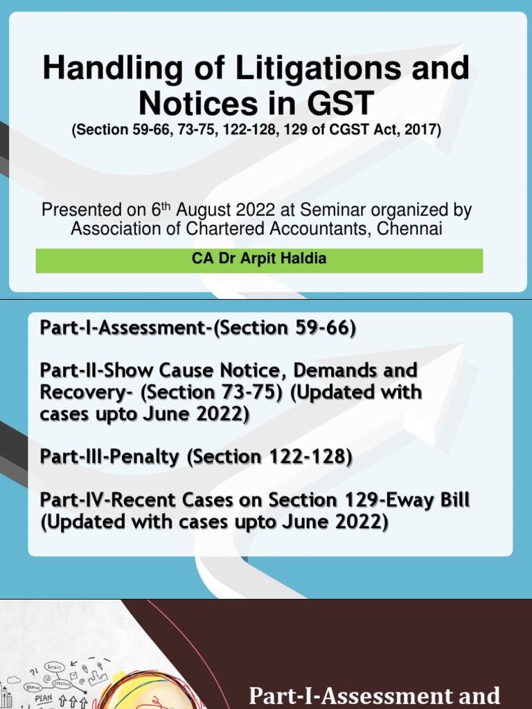 GST Litigation and Notices Overview | PDF | Value Added Tax | Tax Refund