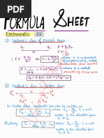 Class 12 Physics Formula Sheet | PDF