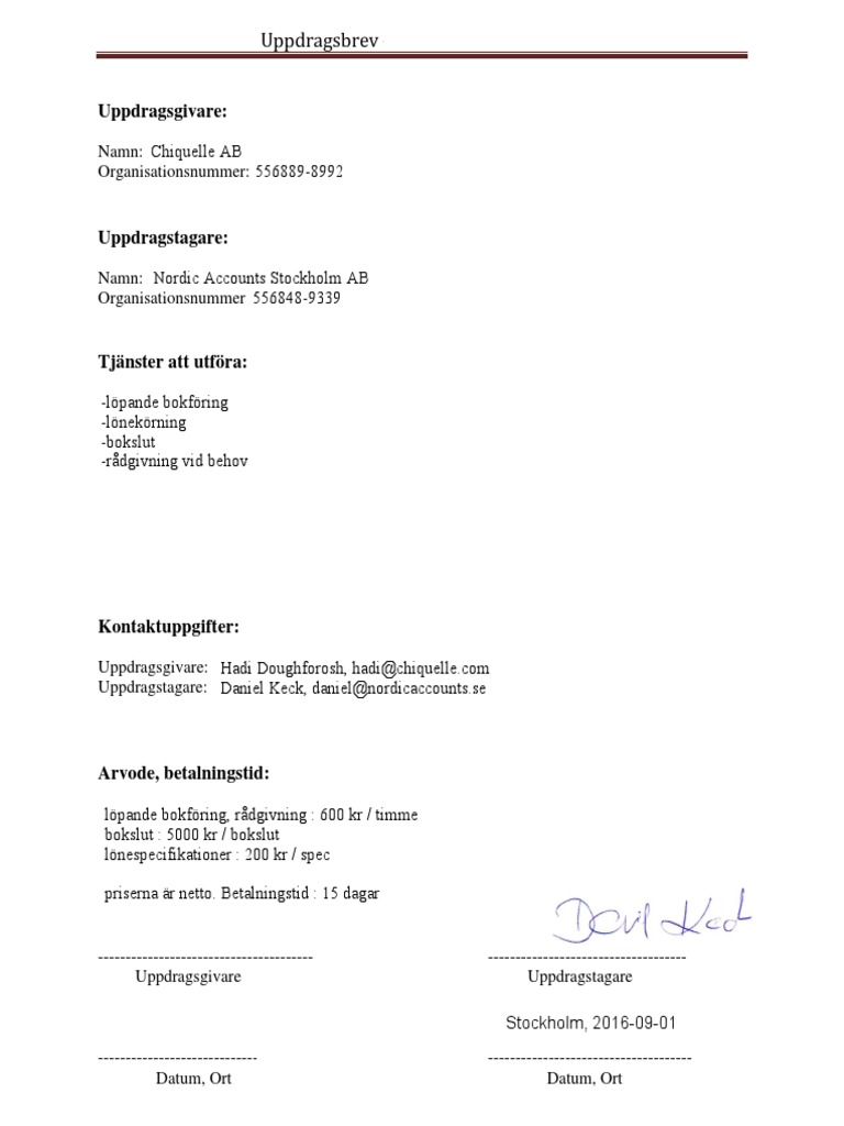 Komplett Avtal | PDF