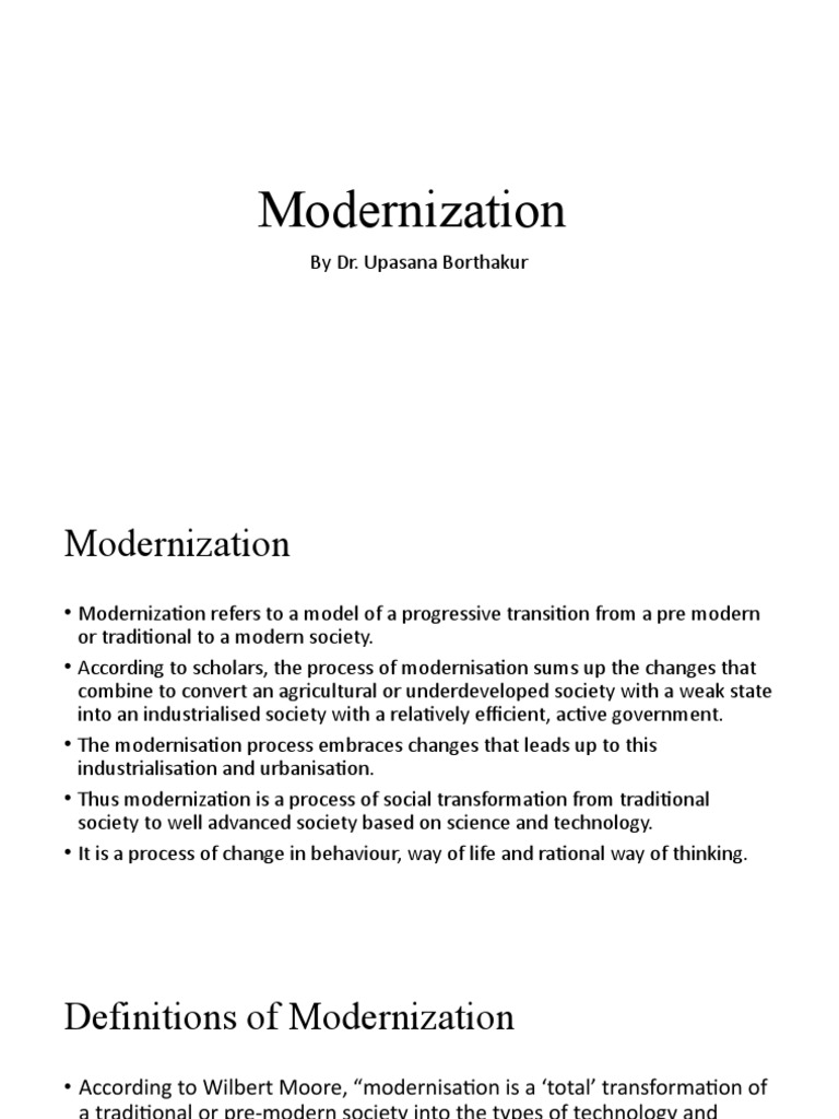 Modernization | PDF | Modernization Theory | Max Weber