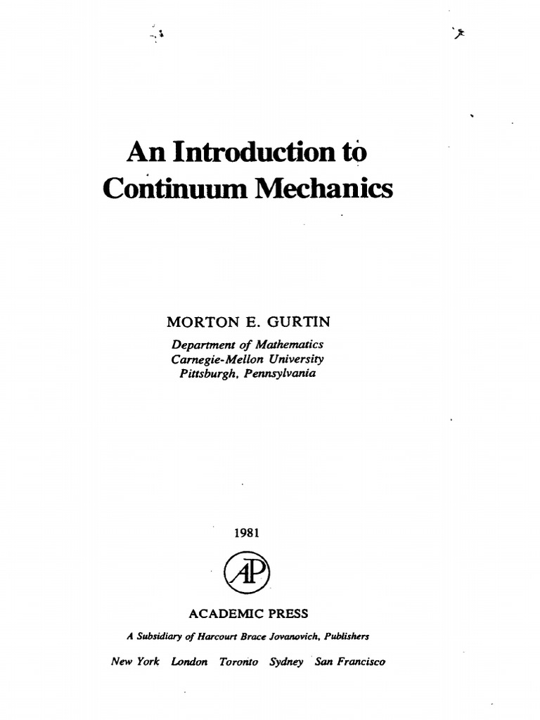 Vdoc - Pub An Introduction To Continuum Mechanics | PDF
