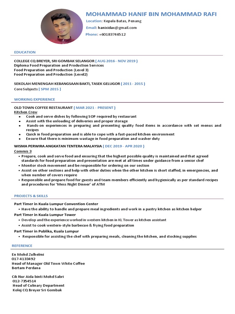 Hanif Rafi Resume 1 | PDF