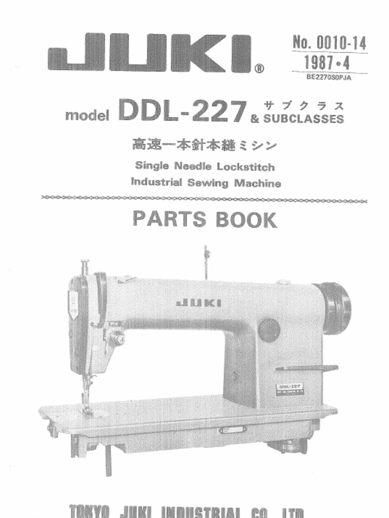 Juki DDL 227 | PDF