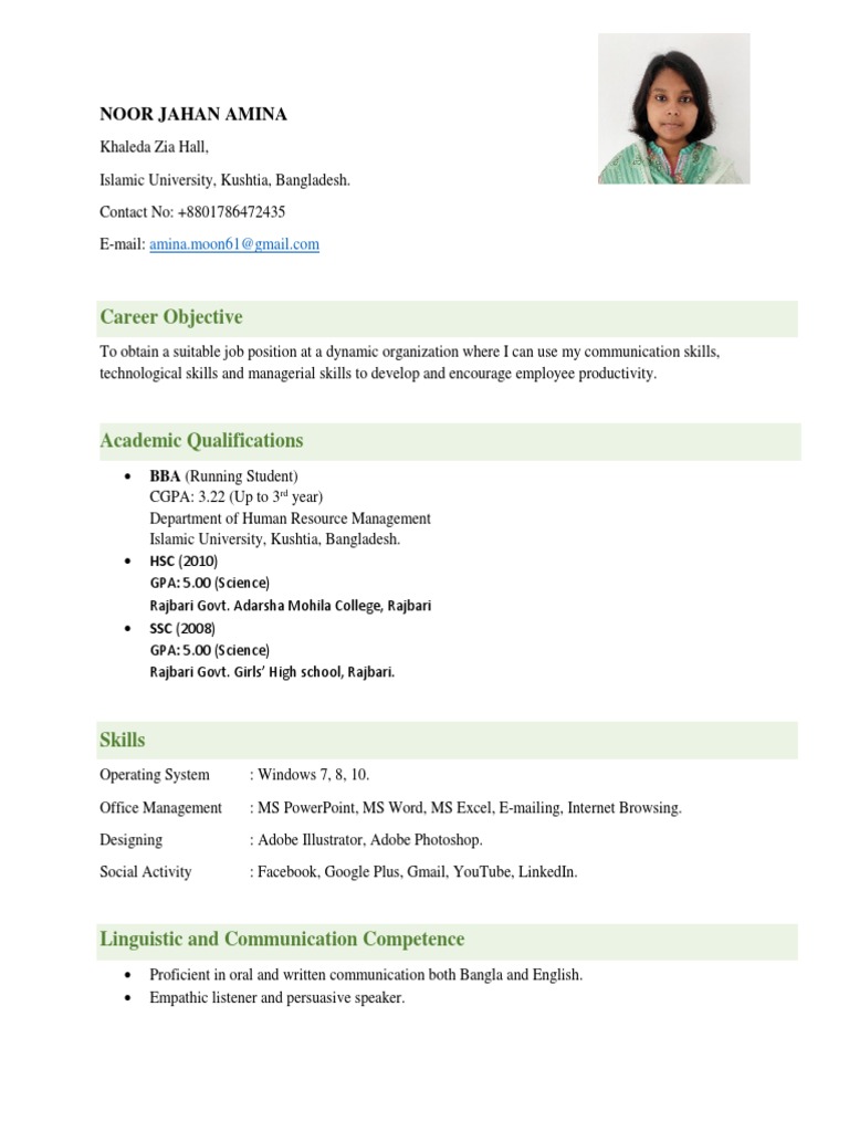Moon CV | PDF | Bangladesh | Communication