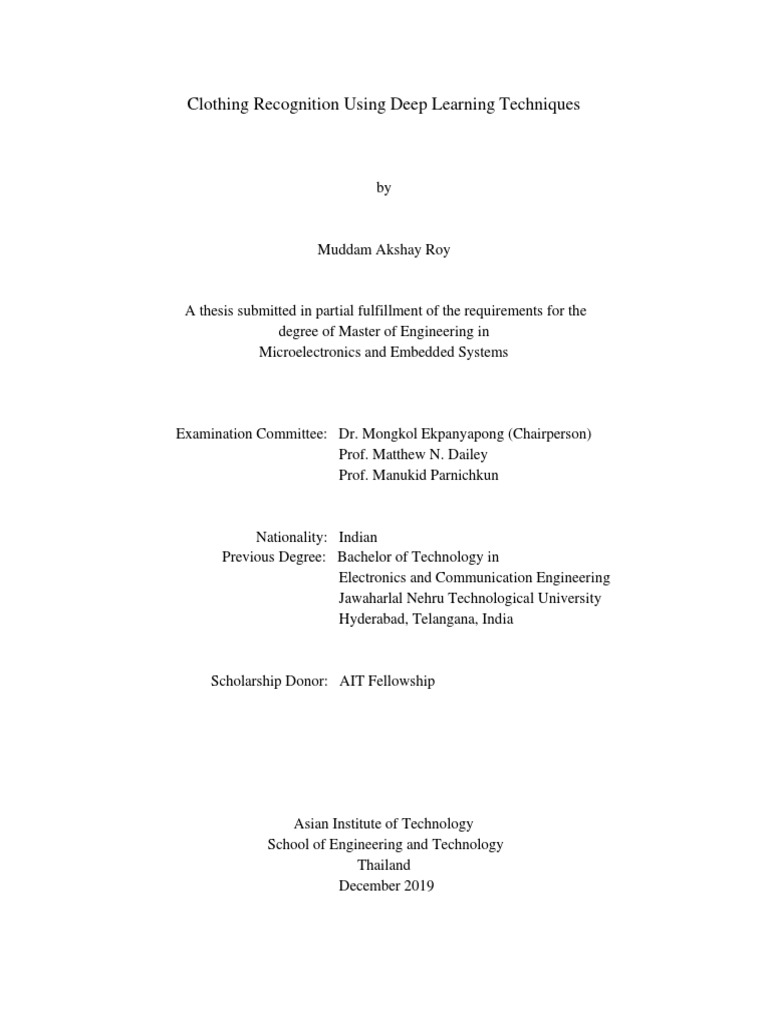 Clothing Recognition Using Deep Learning Techniques Pdf Artificial Neural Network Applied