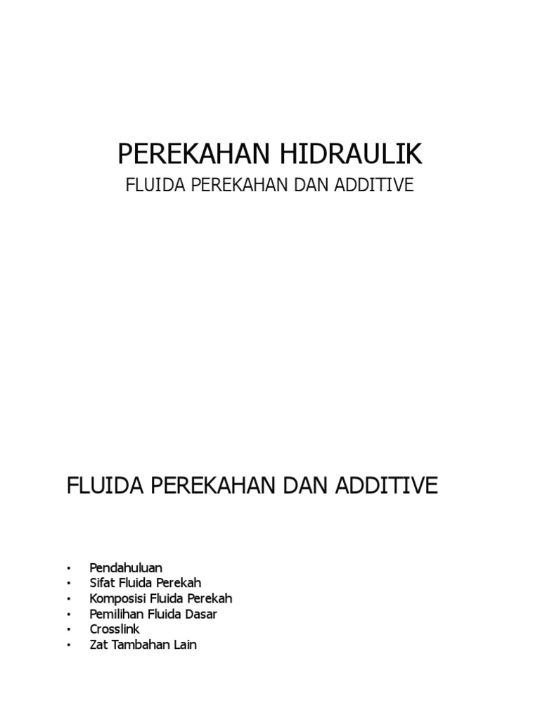 Fluida Perekah Dan Additive | PDF