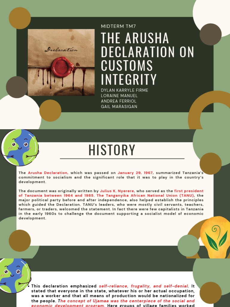 The Arusha Declaration On Customs Integrity | PDF | Customs | Corruption