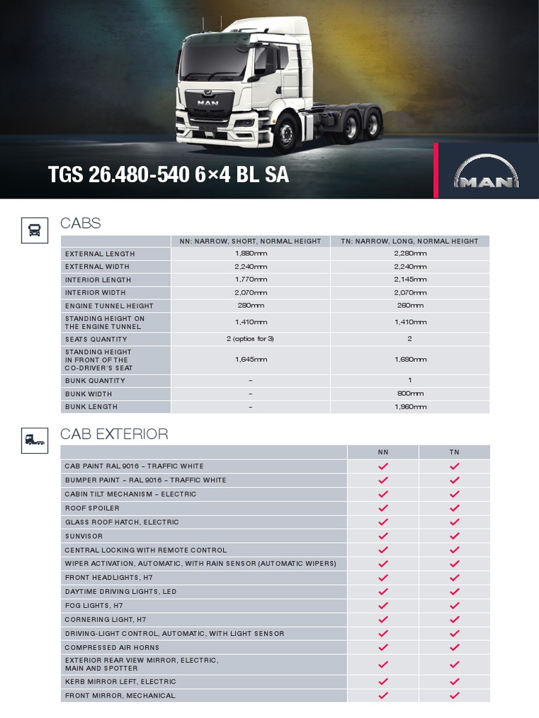 TGS 26.480-540 6X4 BL Sa | PDF | Turbocharger | Truck