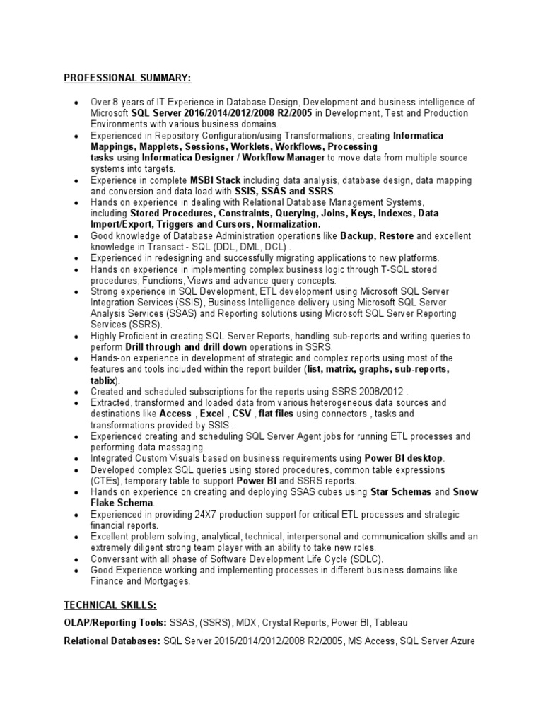 Power BI Resume 04 | PDF | Microsoft Sql Server | Databases Power BI Resume 04 | PDF | Microsoft Sql Server | Databases