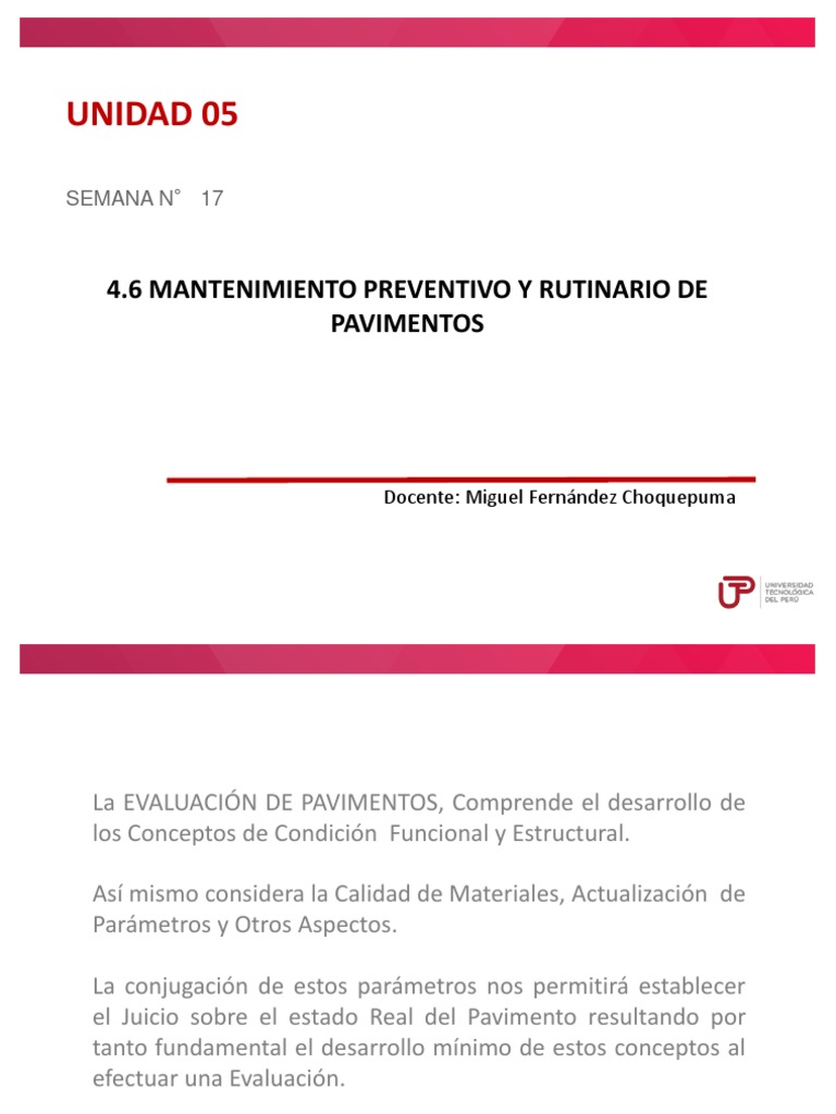 Semana8 - CONSERVACION Y MANTENIMIENTO - UTP | PDF | Infraestructura | La carretera