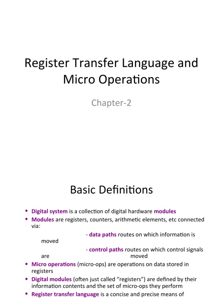 Register Transfer Language Basics | PDF | Bit | Information Age