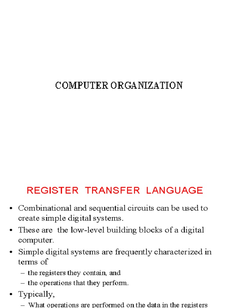 Chapter 4 Computer Organization | PDF
