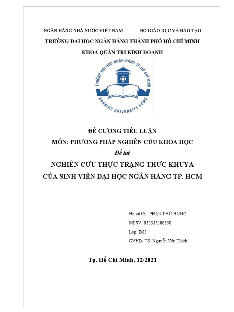 Tieu Luan Nghien Cuu Khoa Hoc | PDF