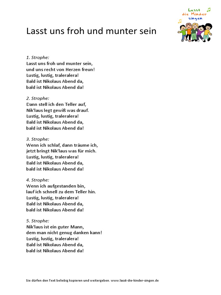 Lasst Uns Froh Und Munter Sein | PDF