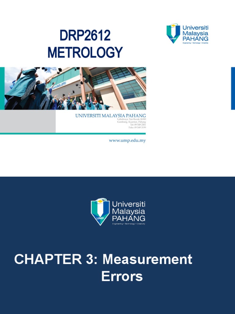 Chapter 3 Measurement Errors Pdf Accuracy And Precision