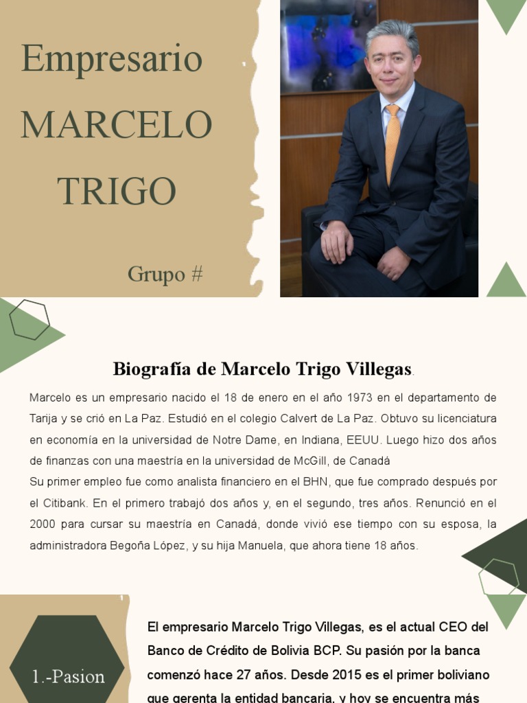 La trayectoria empresarial y visión de Marcelo Trigo | PDF | Economias