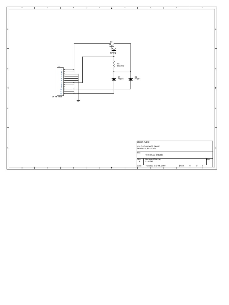 1000X Fan Driver Circuit Diagram | PDF