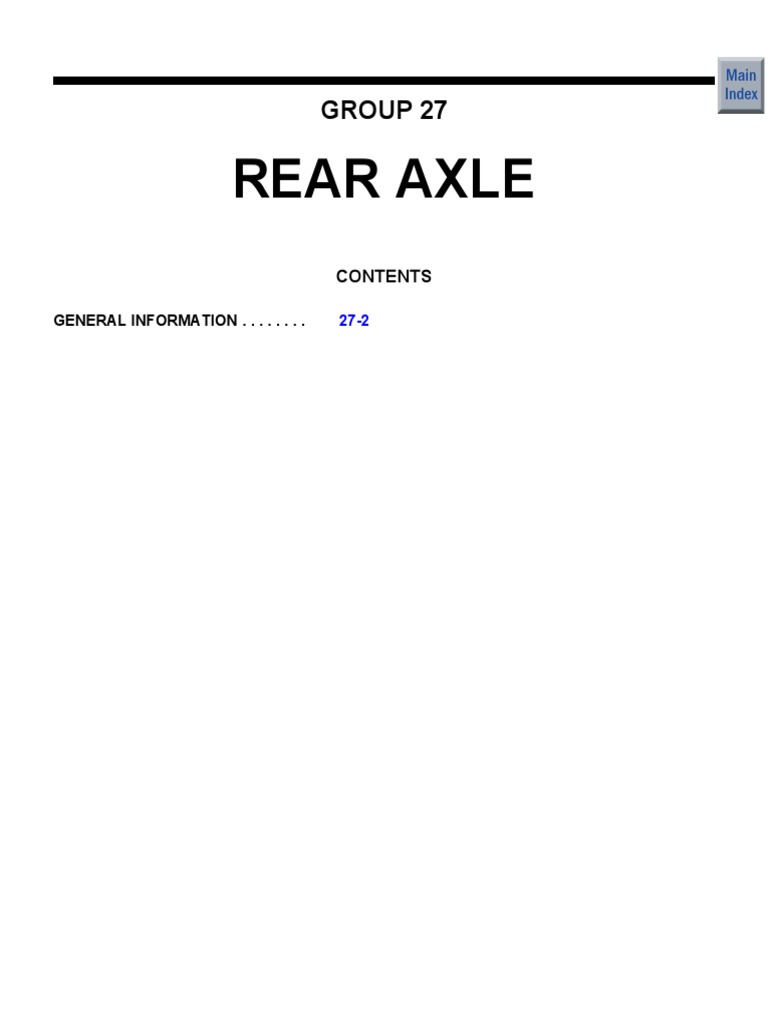Mitsubishi Colt 2007 Rear Axle | PDF | Bearing (Mechanical) | Wheel
