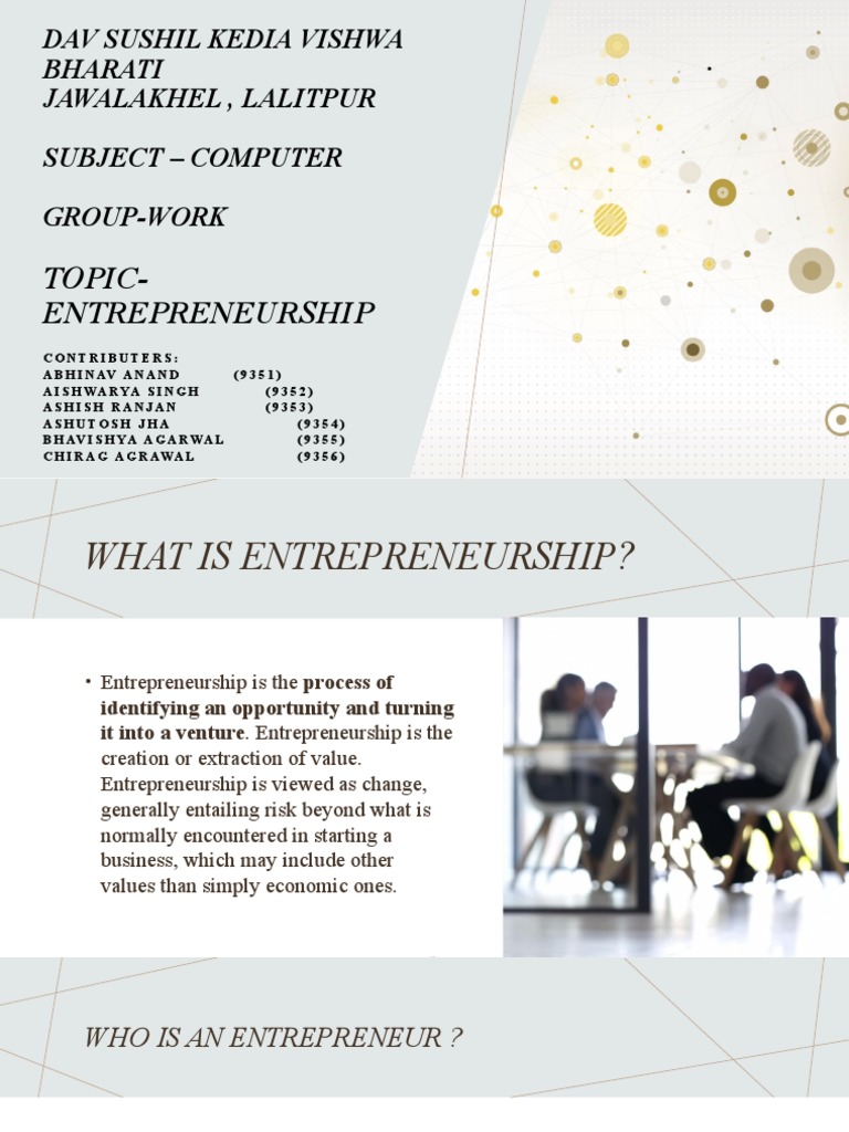 Computer Presentation Pdf Entrepreneurship Economics