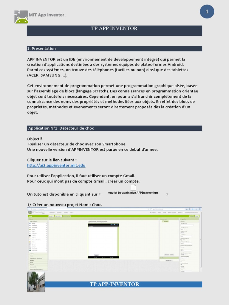 1 TP Appinventor Prise en Main | PDF | Android (Système d'exploitation) | Application