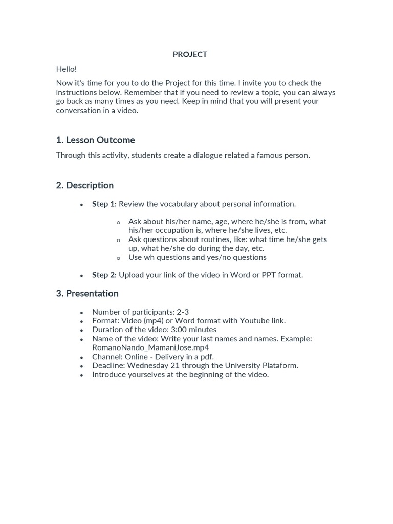 Project - Personal Information | PDF | Foreign Language Studies