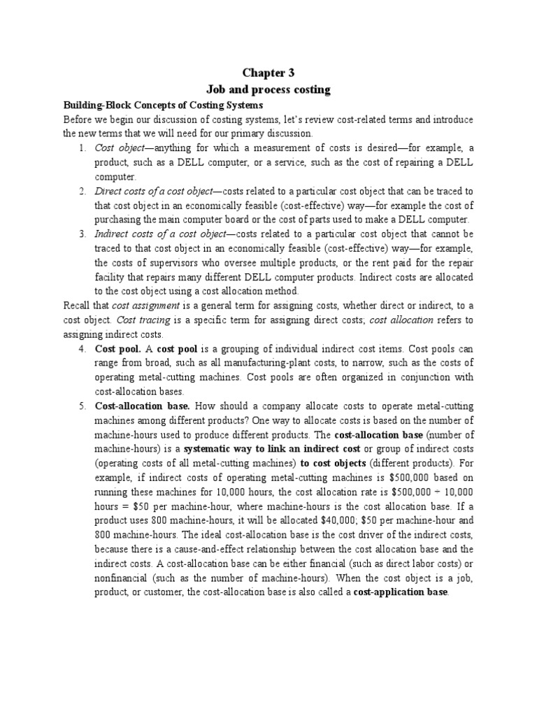 Chapter 3 Job Costing | PDF | Cost | Cost Of Goods Sold
