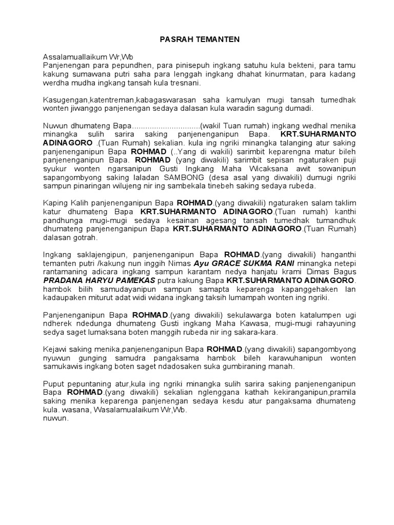 Pasrah Temanten | PDF | Agama & Spiritualitas | Puisi