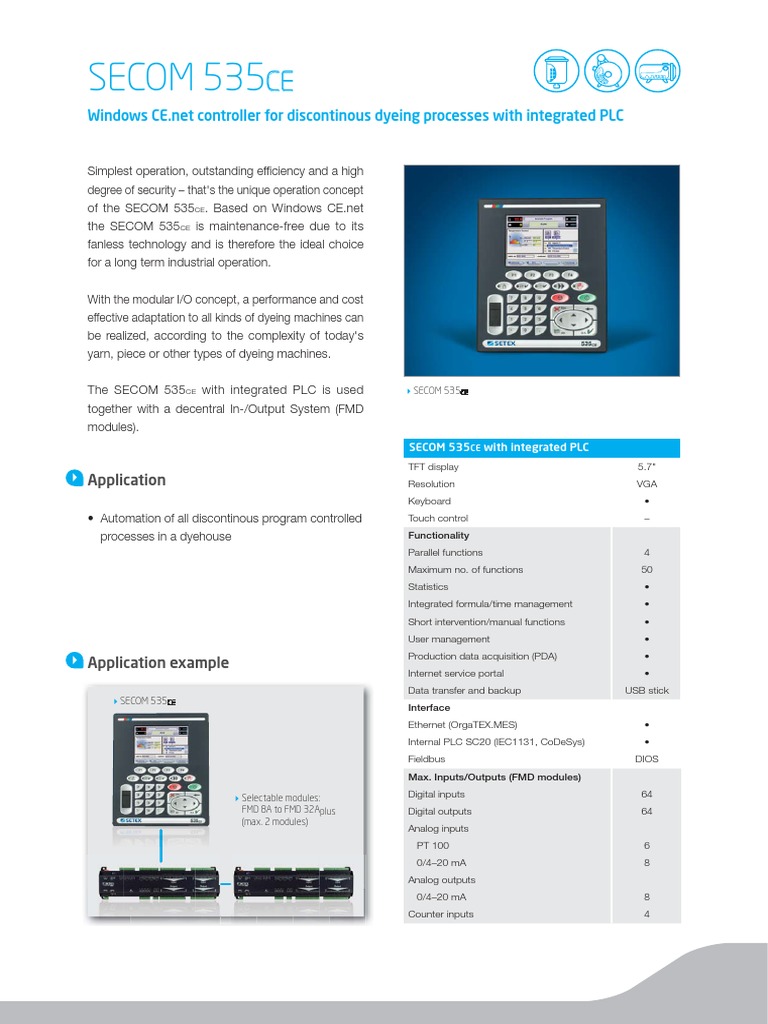 DS Secom 535ce en | PDF | Programmable Logic Controller | Usb